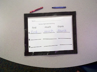 Special Education Strategies And More...: Sight Word Writing